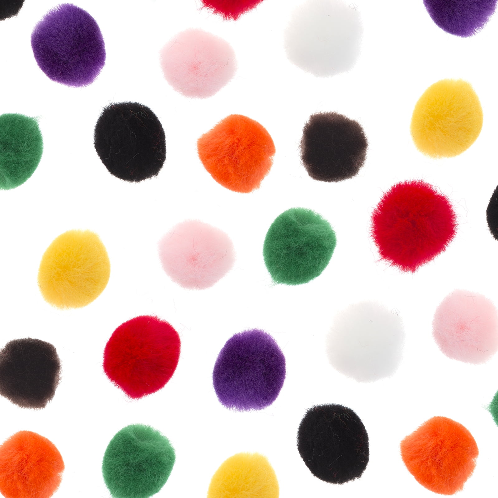 John Bead 0.75in Multi Pom Poms for Craft DIY Art Creative, 100pcs ...