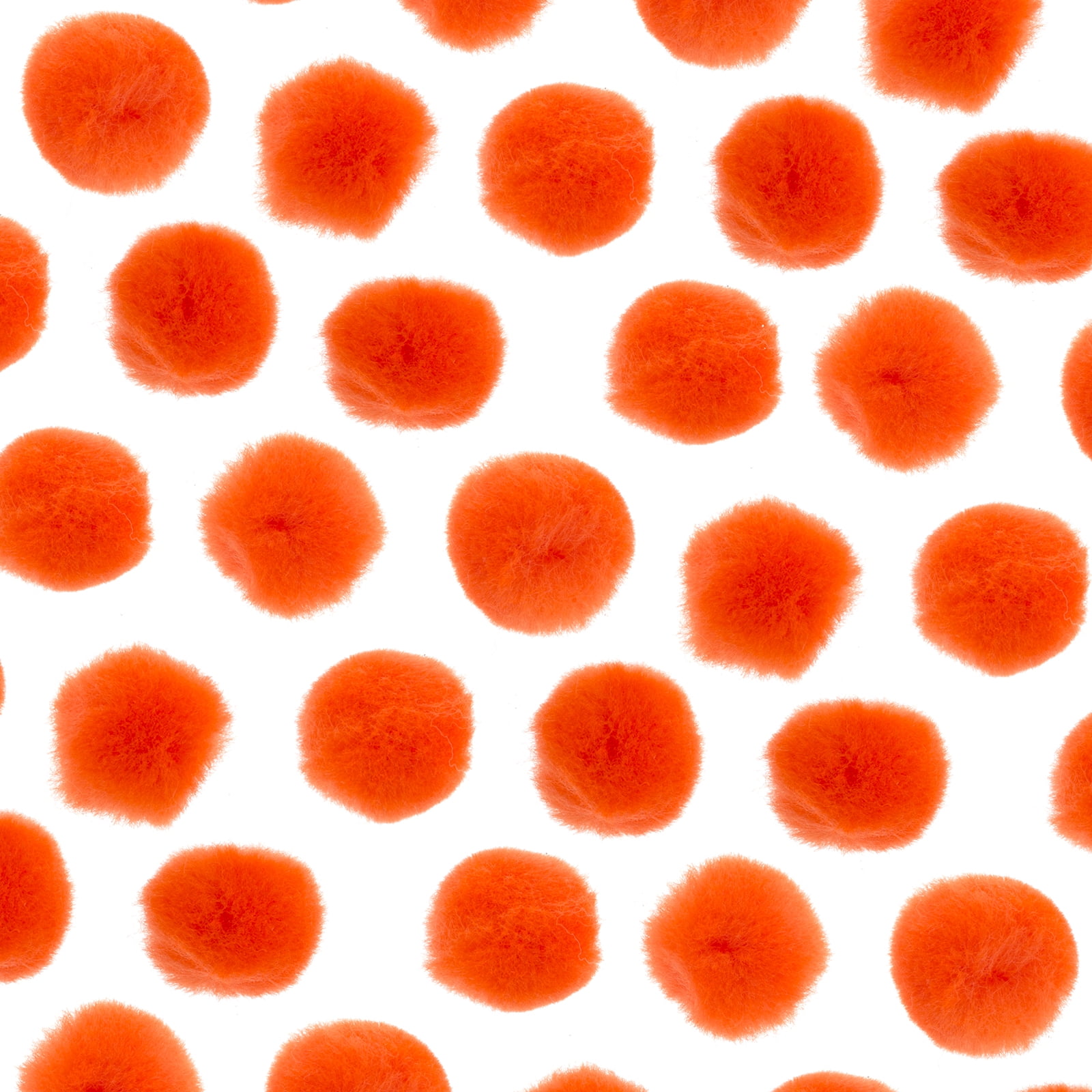 John Bead 0.75in Orange Pom Poms for Crafts DIY Art Creative, 100pcs ...
