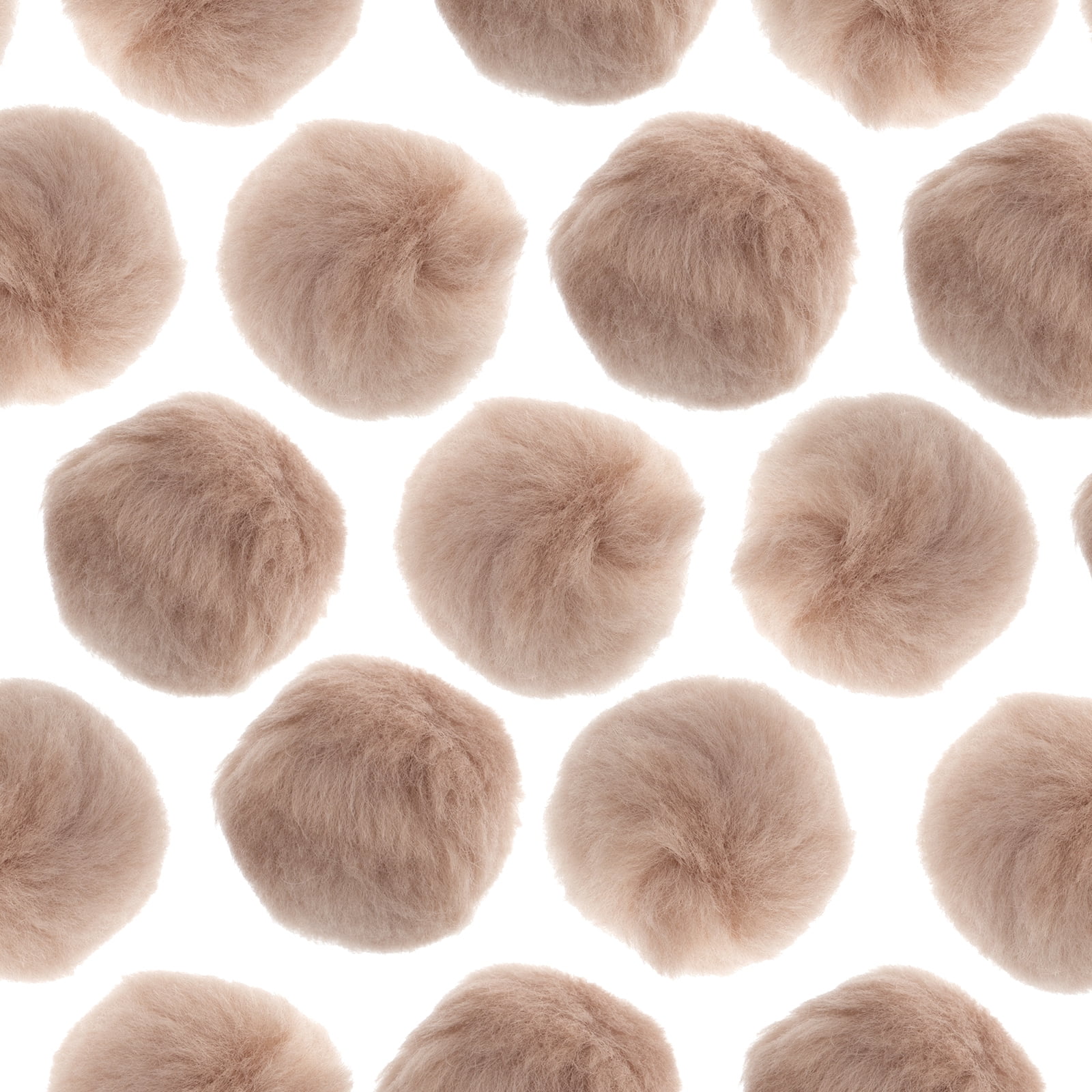 John Bead 1.5in Beige Pom Poms for Crafts DIY Art Creative, 50pcs ...