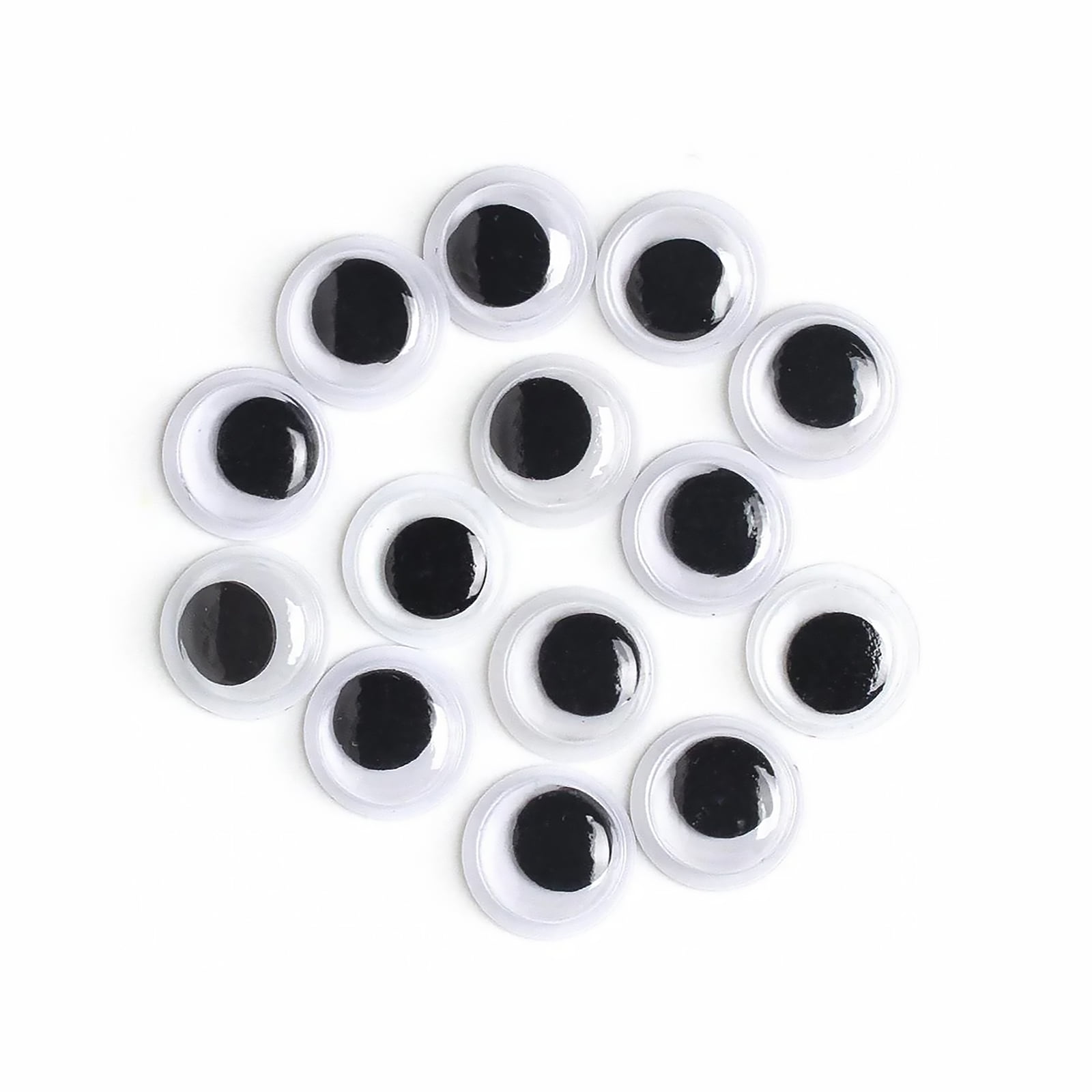 John Bead 1000 Pcs 10mm Googly Wiggle Eyes Paste On Black Craft Sticker ...