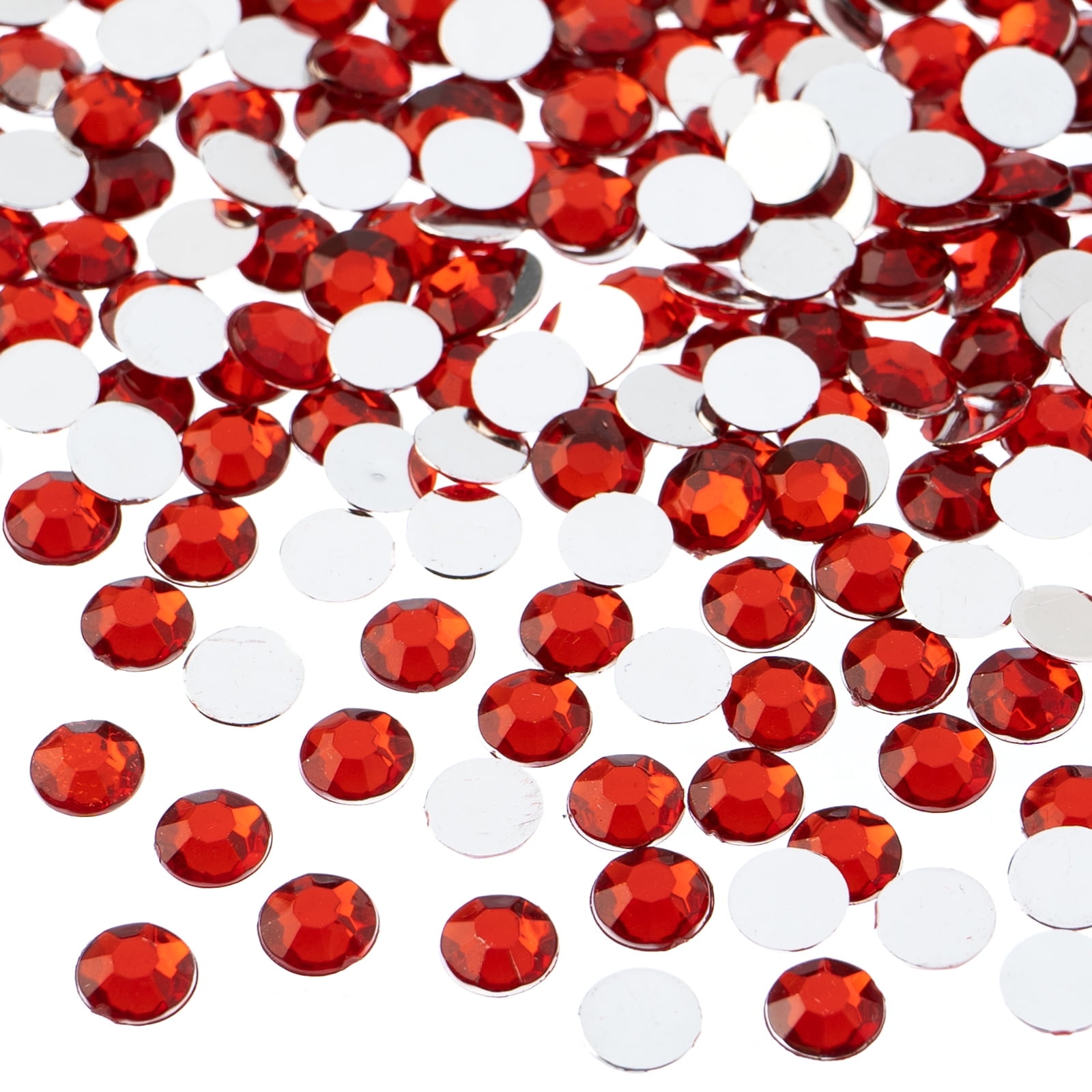 John Bead 1000-Piece 6mm (SS28) | Red Acrylic Round Flat Back ...