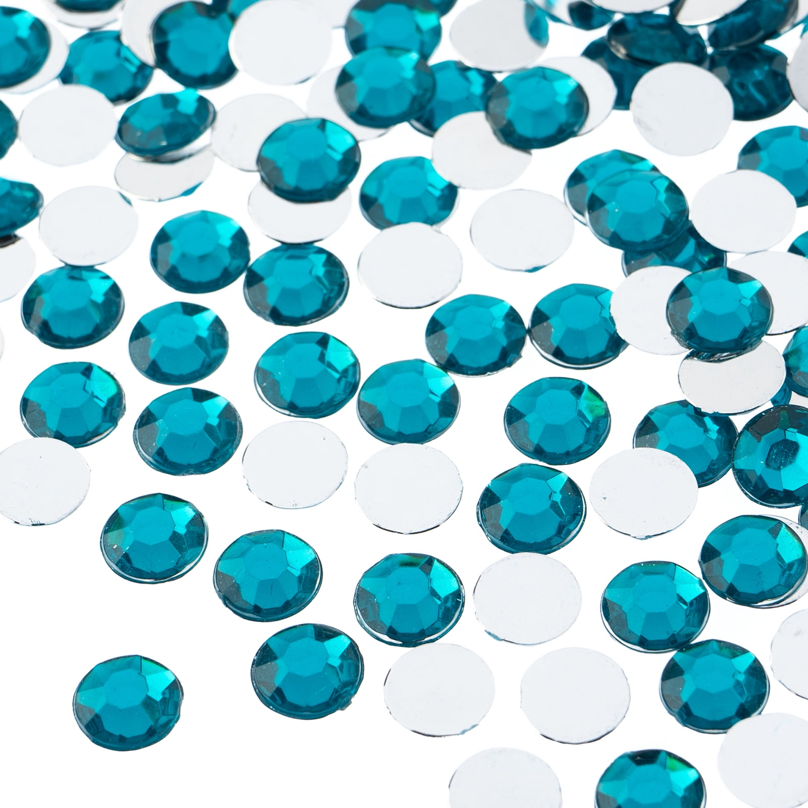 John Bead 1000-Piece 8mm (SS39) | Turquoise Acrylic Round Flat Back ...