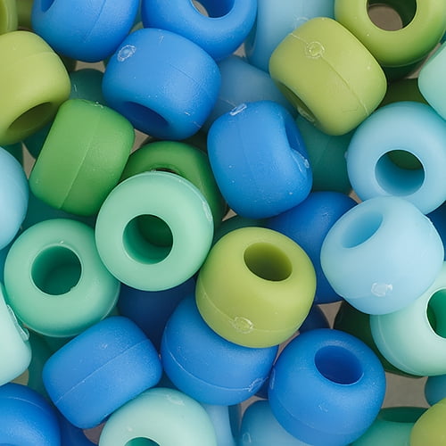John Bead 1000pcs 9mm Plastic Crow Beads | Assorted Blueberry Matte ...