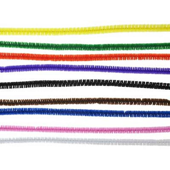John Bead 100pcs 6mm x 12in Assorted Multicolors Chenille Pipe Cleaners ...