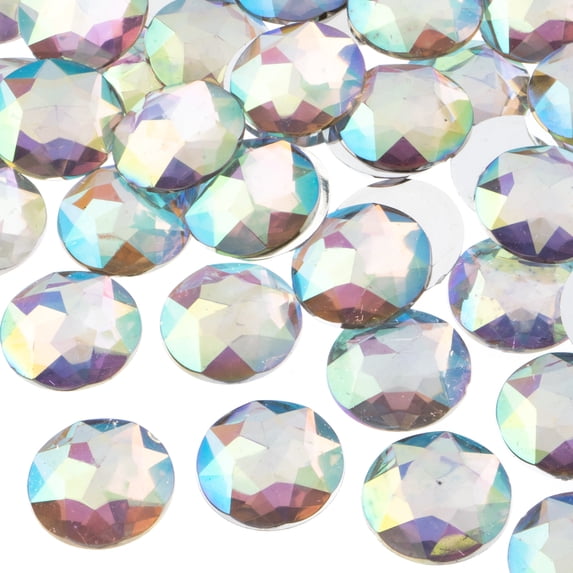 John Bead 200-Piece 20mm | Crystal AB Acrylic Round Flat Back ...