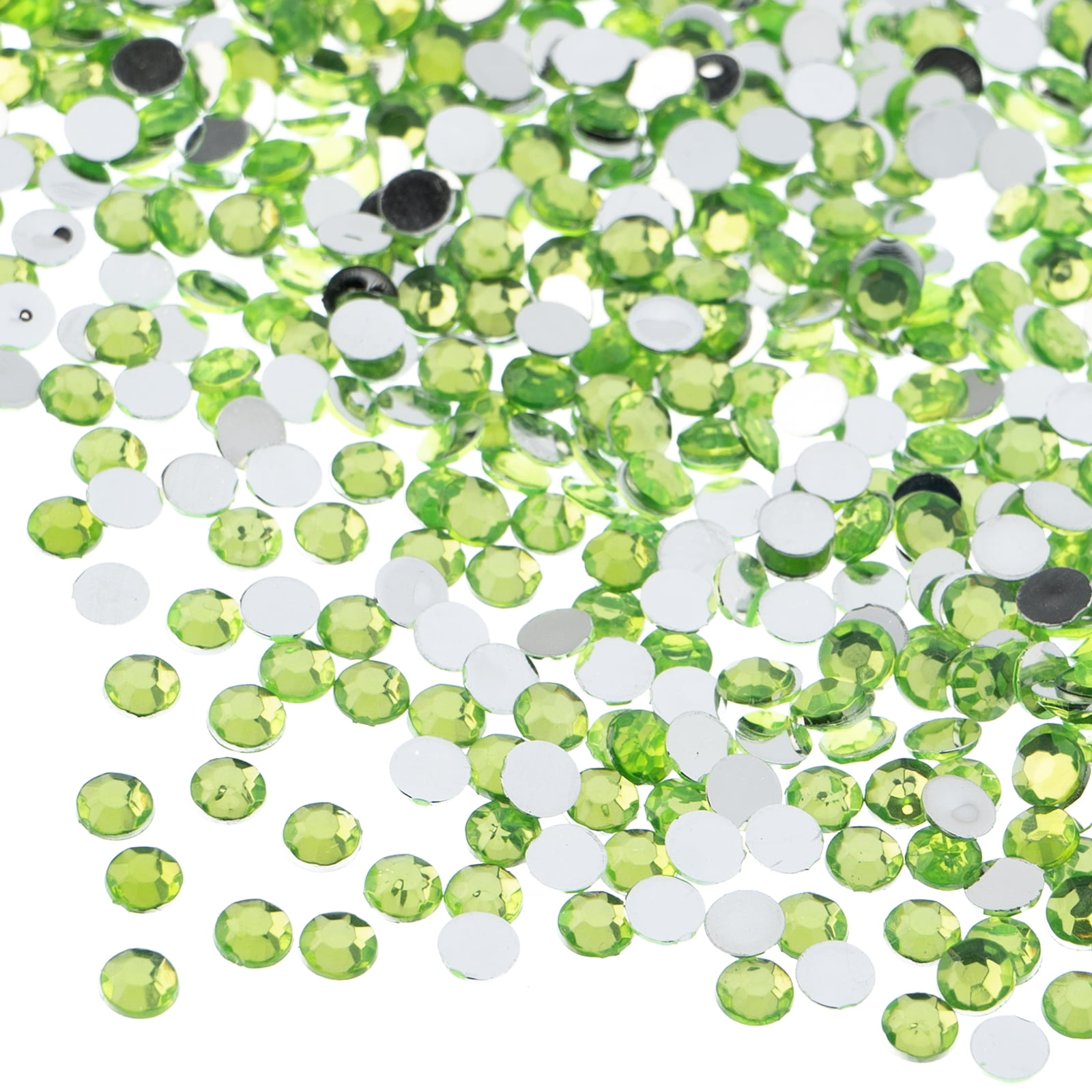 John Bead 2000-Piece 4mm (SS16) | Peridot Acrylic Round Flat Back ...
