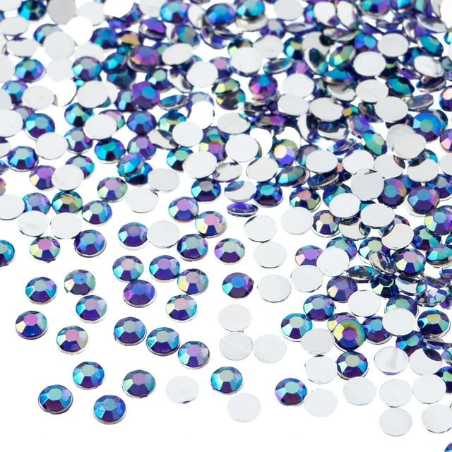 John Bead 2000-Piece 4mm (SS16) | Purple AB Acrylic Round Flat Back ...