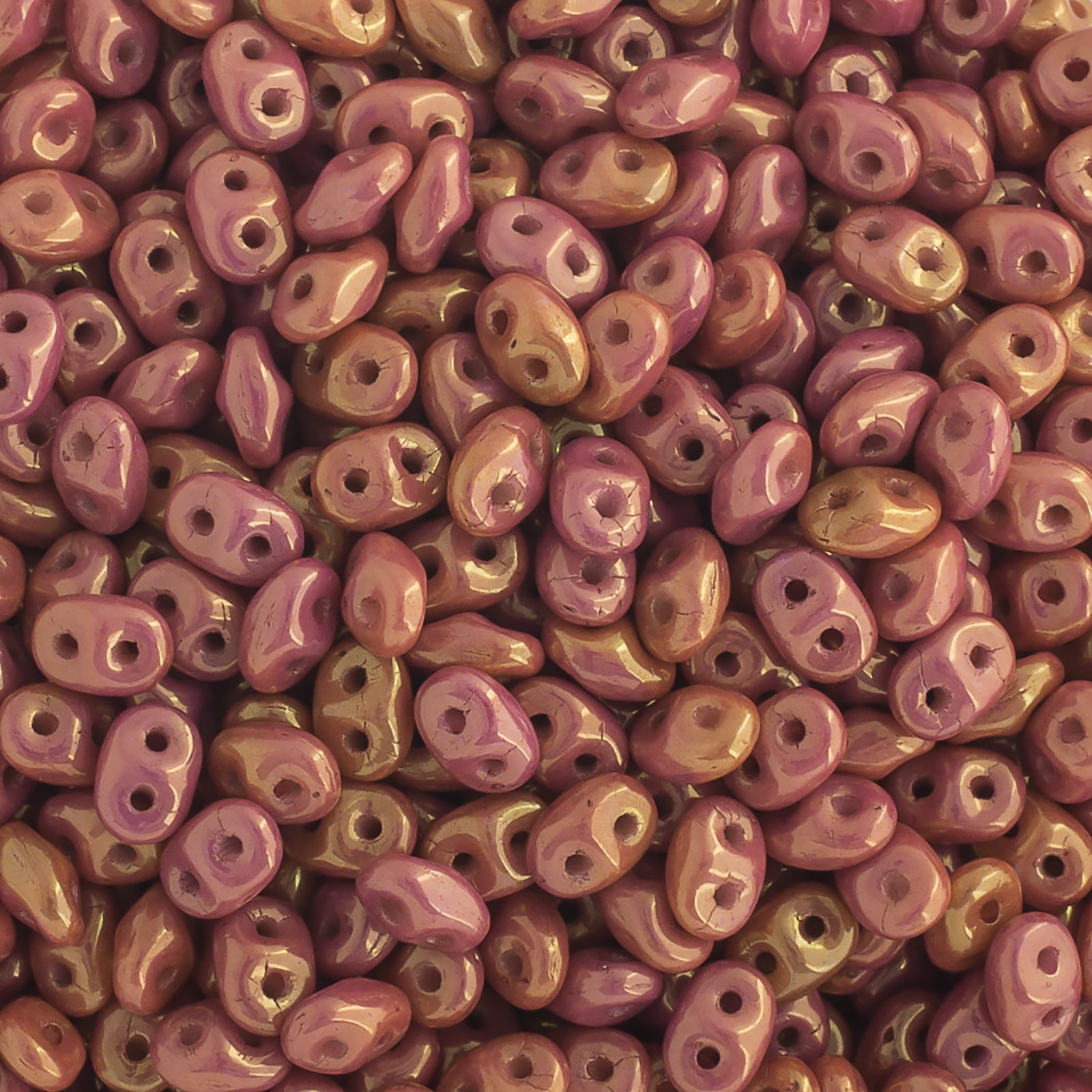 John Bead 22g Czech Glass Superduo 2-Hole Beads 2.5x5mm Chalk Ruby ...