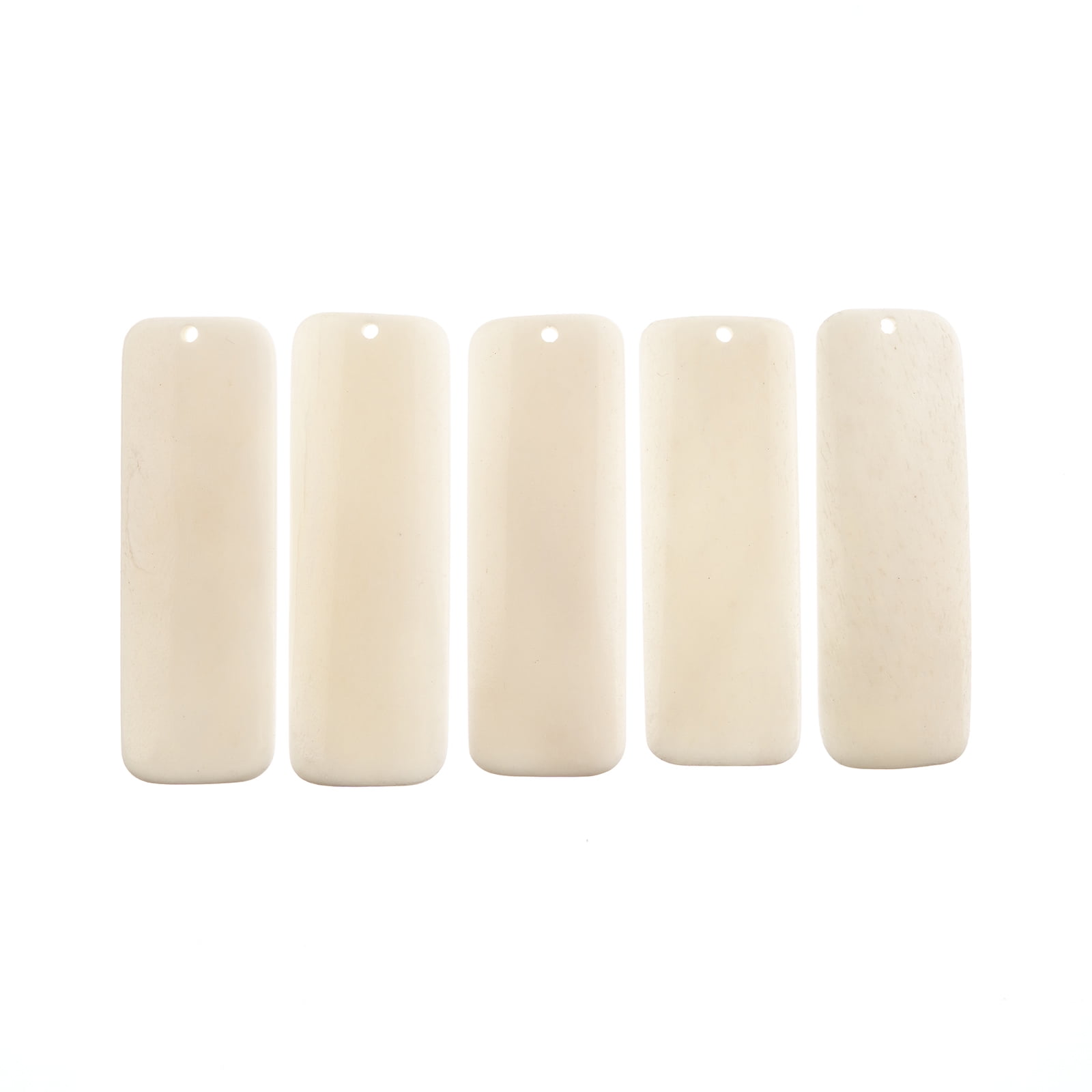 John Bead 3x1in Alabaster Natural Bone Curved Slab Pendants, 5pcs ...