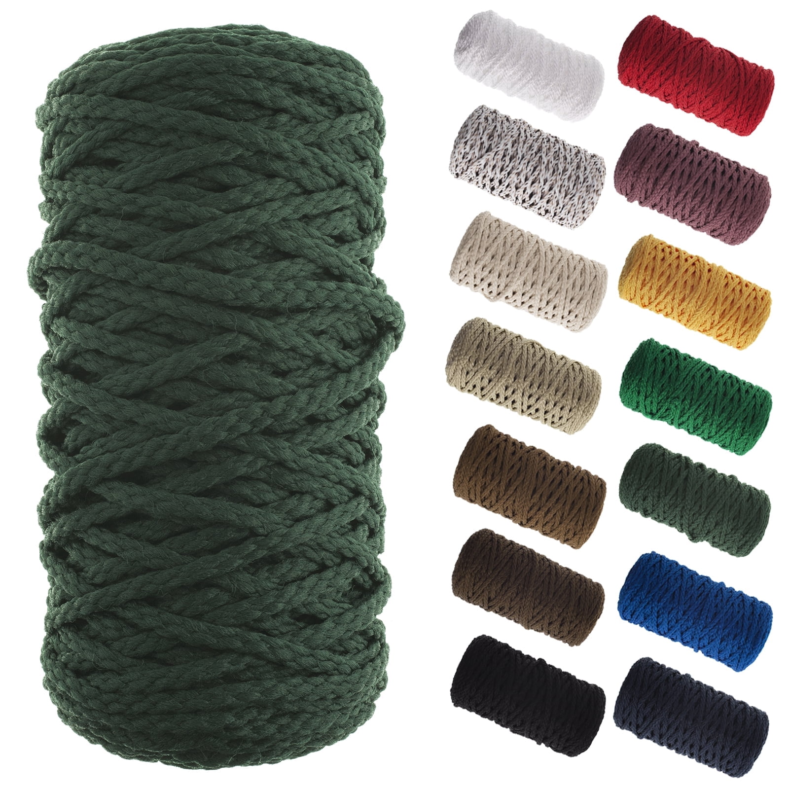 John Bead™ 4mm Forest Green Braided Macrame Cord, 70yds - Walmart.com