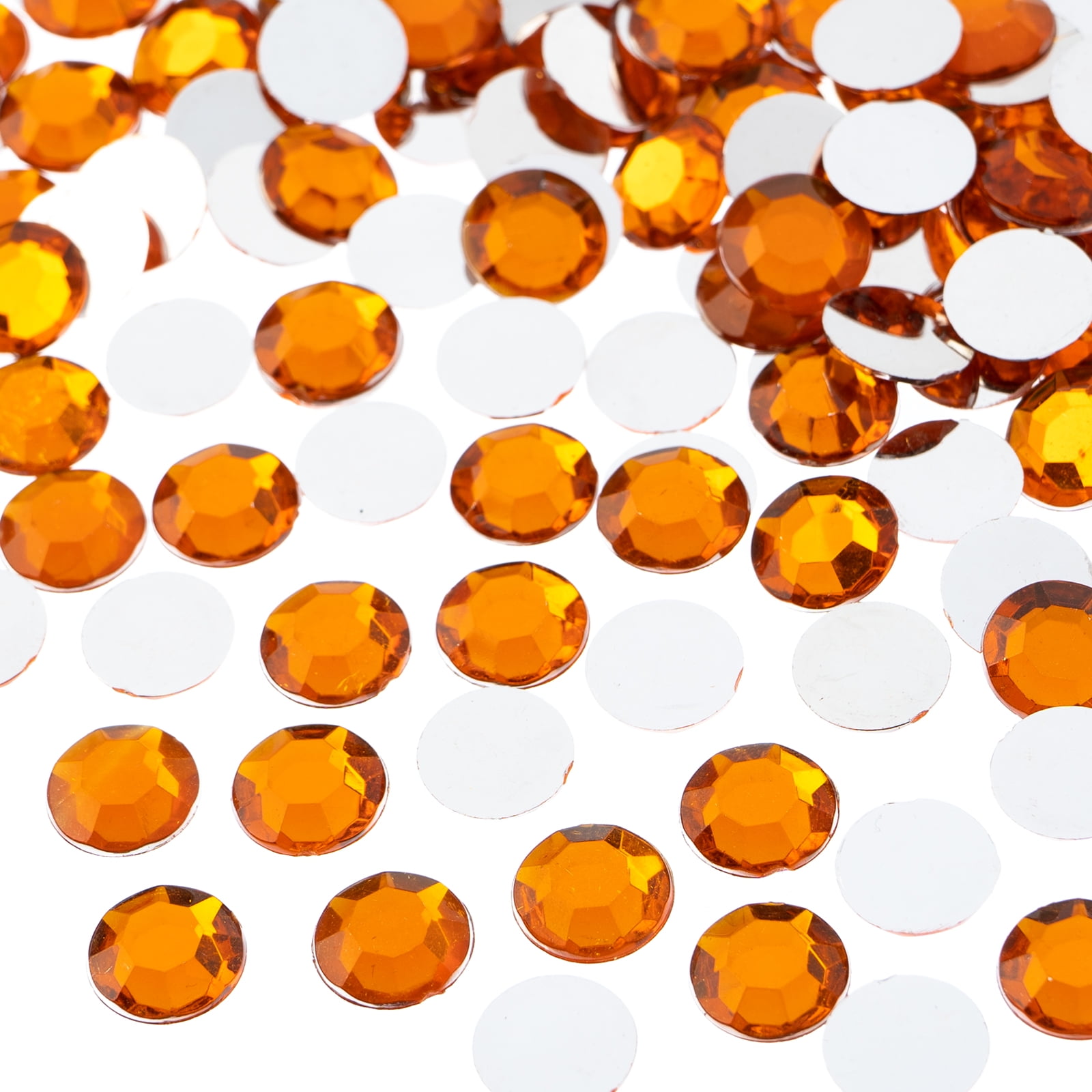 John Bead 500-Piece 10mm (SS45) | Orange Acrylic Round Flat Back ...