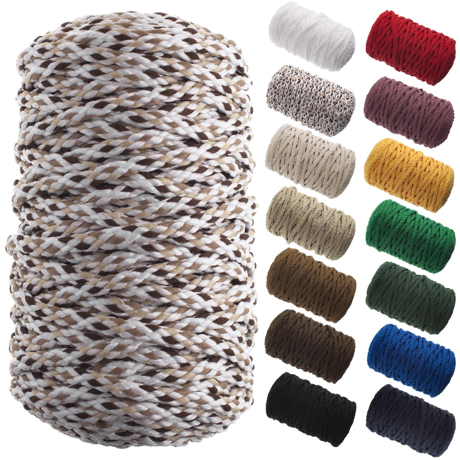 John Bead™ 6mm Multicolors Braided Macrame Cord, 70yds - Walmart.com
