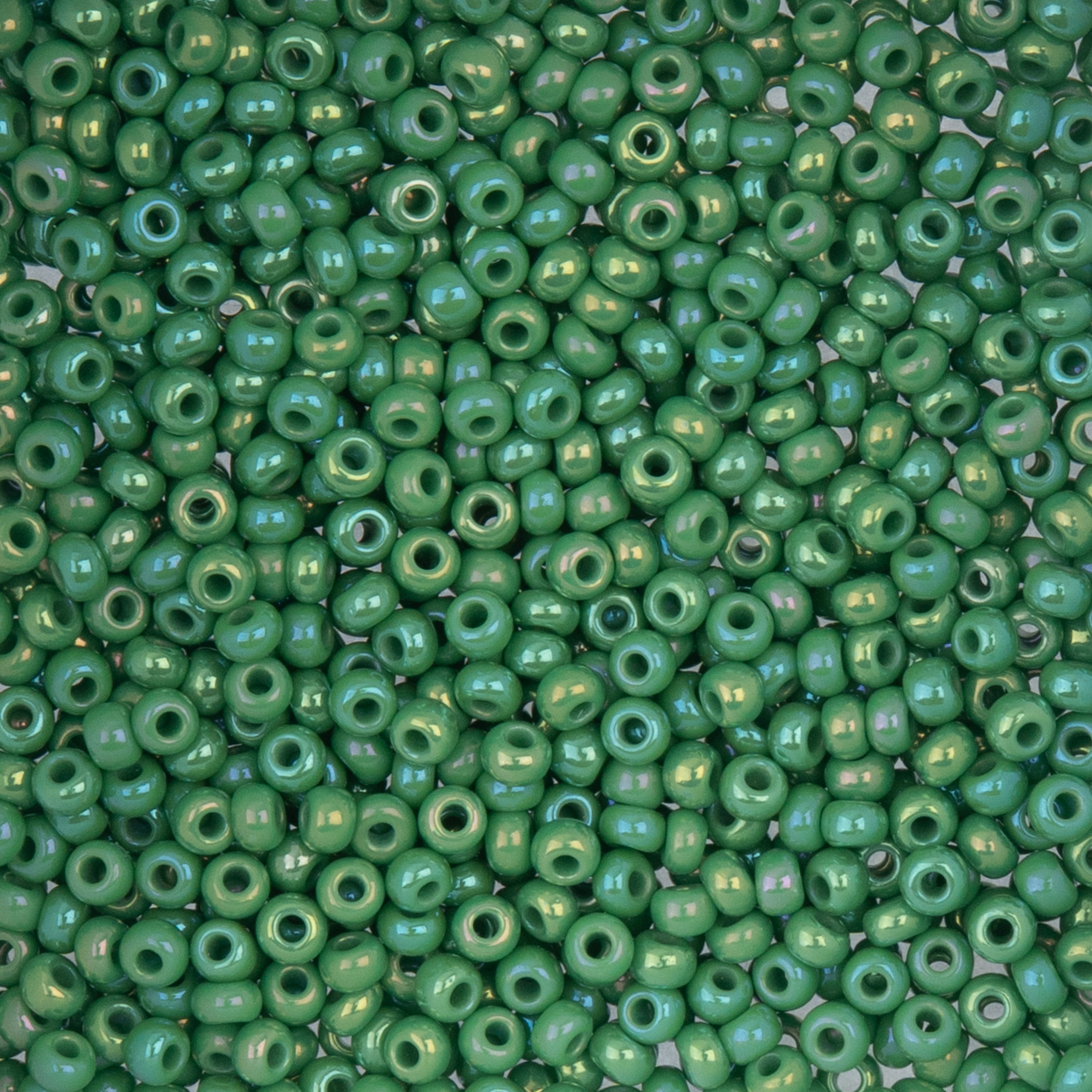 John Bead 8/0 Czech Glass Seed Beads 22 Grams Opaque Medium Green ...