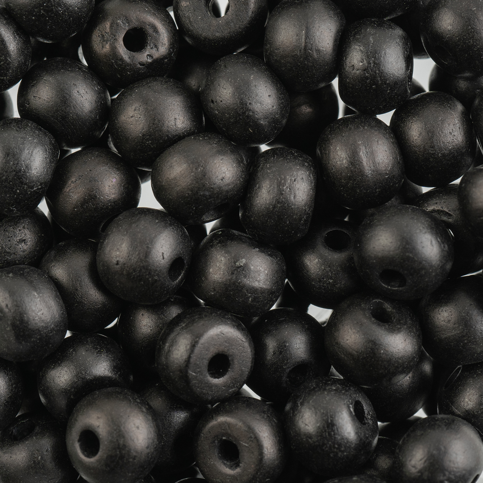 John Bead 8mm Round Black Natural Bone Beads, 100pcs - Walmart.com