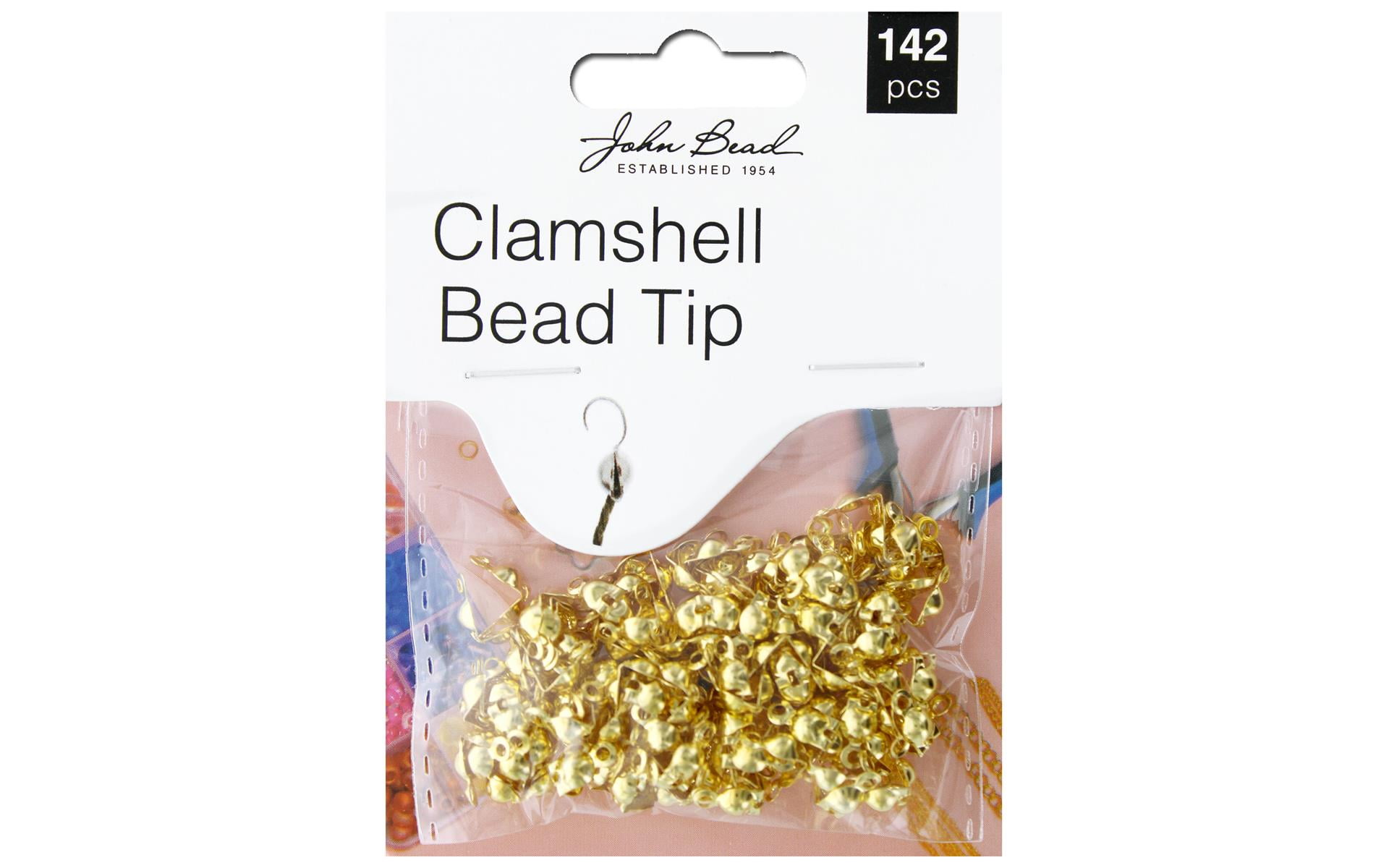 John Bead Clamshell Bead Tip 142/Pkg-Gold - Walmart.com