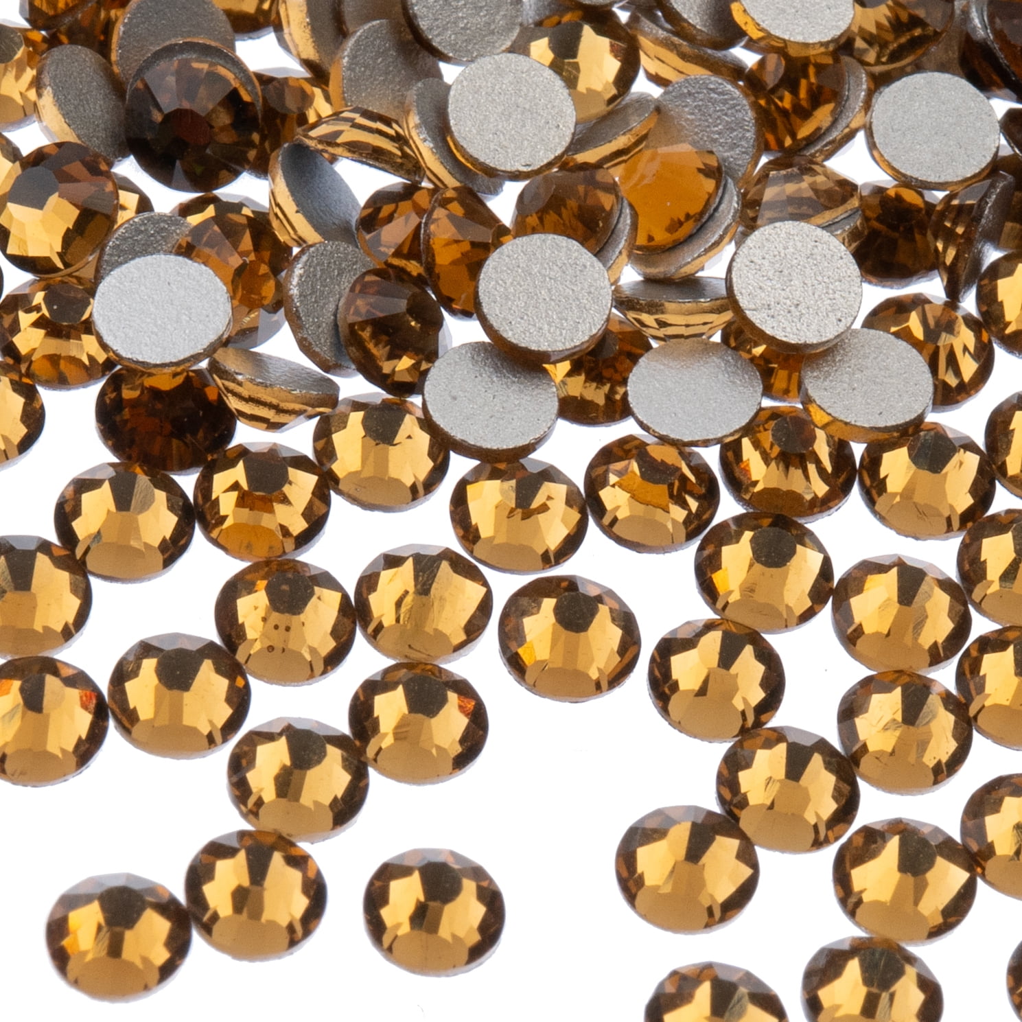 John Bead Crystal Lane Flat Back Rhinestones - Light Colorado Topaz, 4. ...