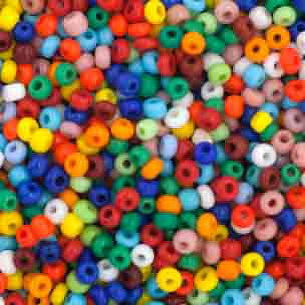 John Bead Czech Glass Seed Beads 10/0 (500g) Opaque Assorted Bead - Walmart.com