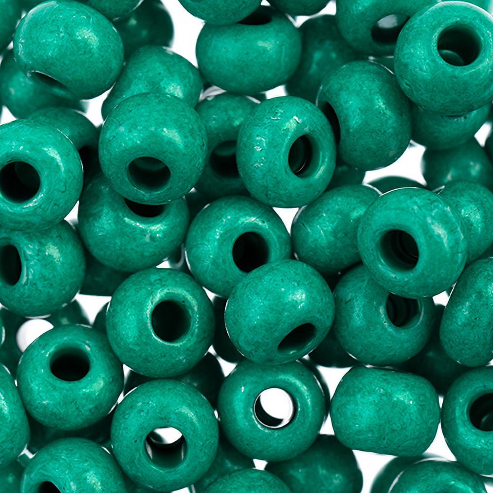 John Bead Czech Glass Seed Beads 2/0 (22g) Terra Intensive Dark Green - Walmart.com