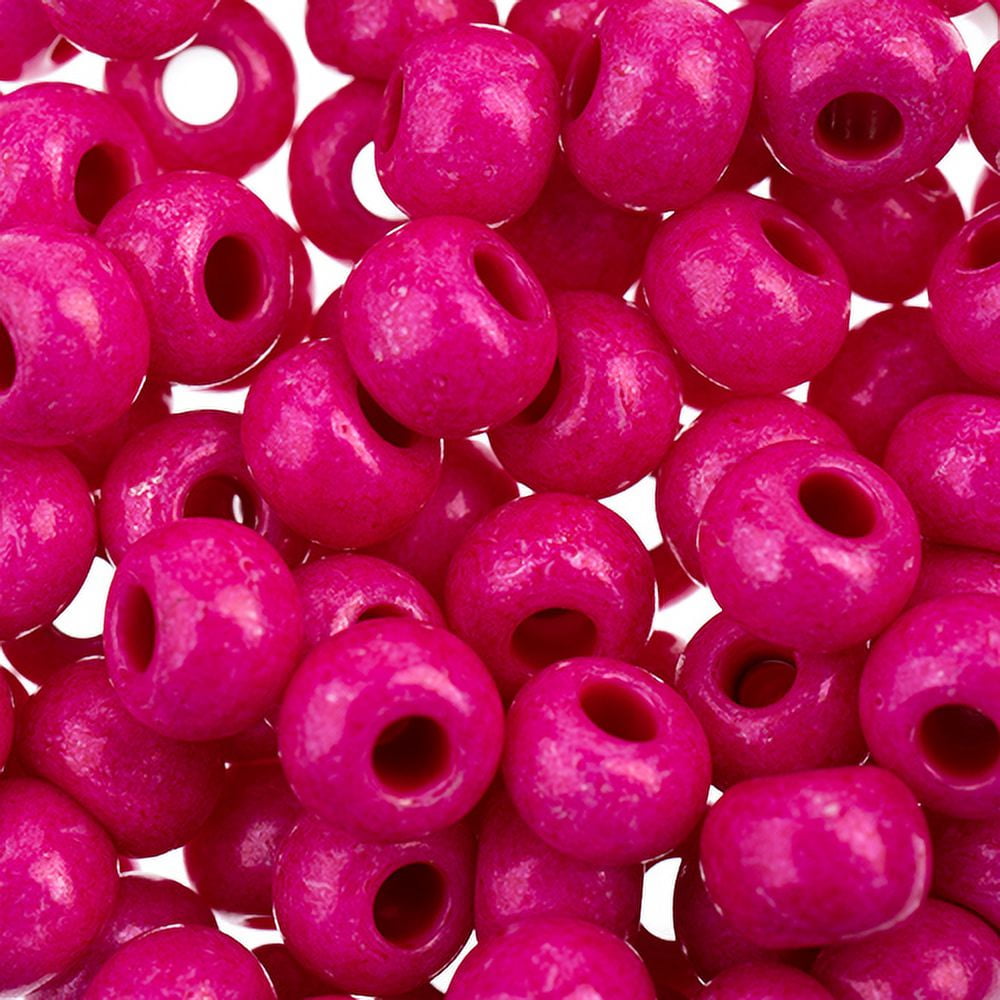 John Bead Czech Glass Seed Beads 2/0 (22g) Terra Intensive Pink - Walmart.com