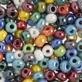 John Bead Czech Glass Seed Beads 2/0 (500g) Opaque Luster Multi colored ...