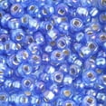John Bead Czech Glass Seed Beads 2/0 (500g) Silver Lined Transparent Light Blue AB Bead ...