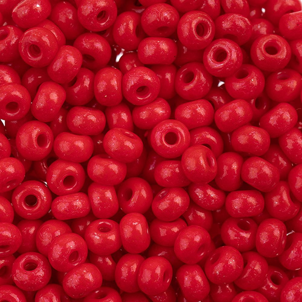 John Bead Czech Glass Seed Beads 6/0 (22g) Terra Intensive Red ...