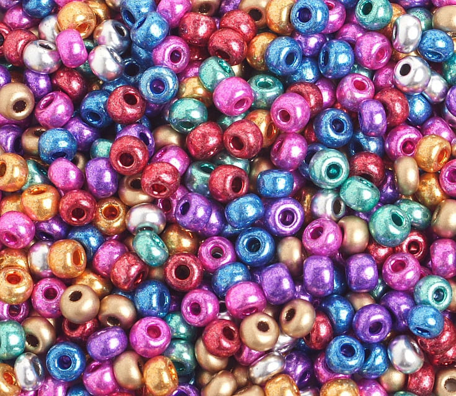 John Bead Czech Glass Seed Beads 6/0 (500g) Metallic Multi Bead for ...