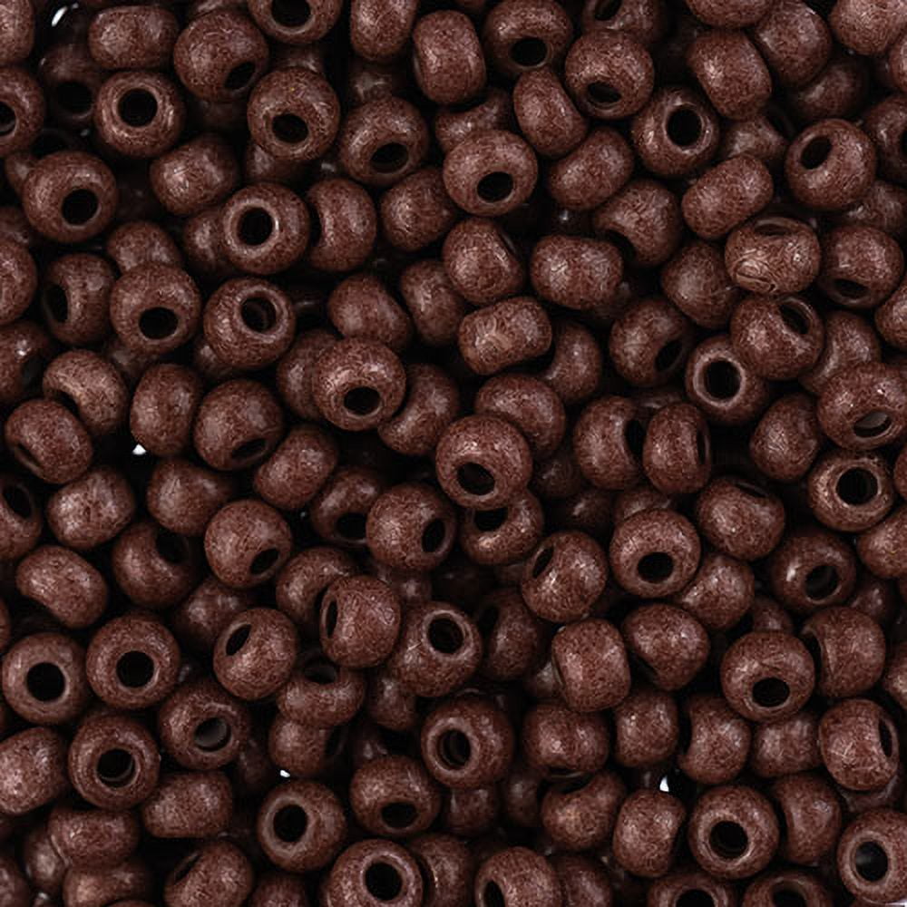 John Bead Czech Glass Seed Beads 8/0 (22g) Terra Intensive Dark Brown ...