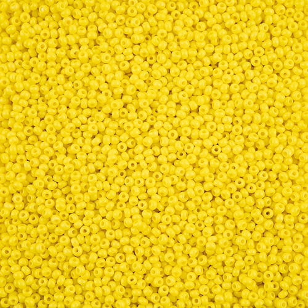 John Bead Czech Glass Seed Beads 8/0 (22g) Terra Intensive Yellow Matte ...