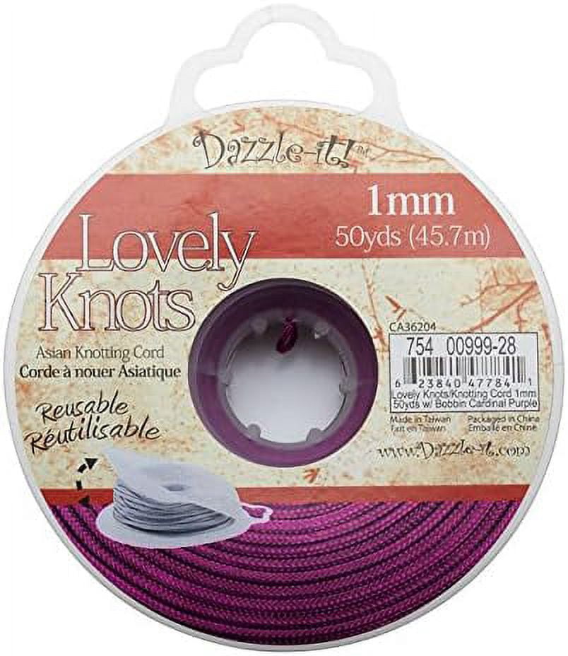John Bead Lovely Knots 50yds 1mm Cardinal Purple Chinese Knotting Cord ...