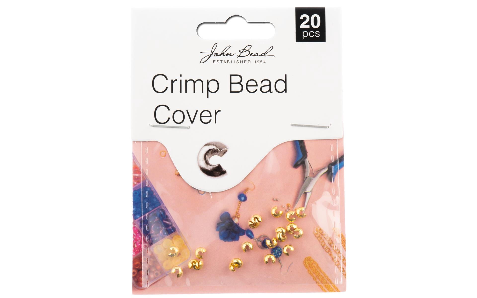 John Bead MHF Bead Crimp Cover 3mm Gold 20pc - Walmart.com
