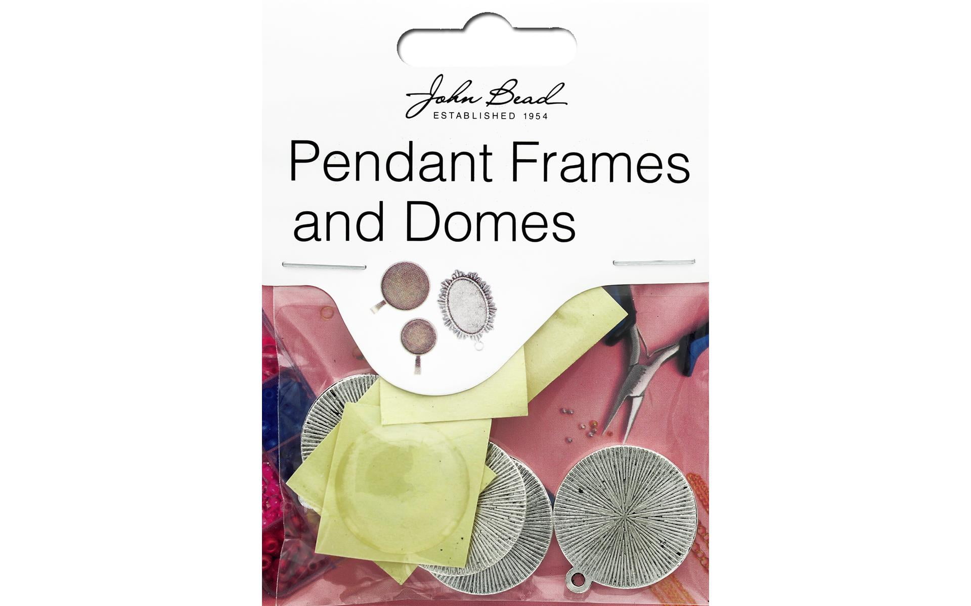 John Bead MHF Pendant Frame Rnd 22mm A Slv 4pc - Walmart.com