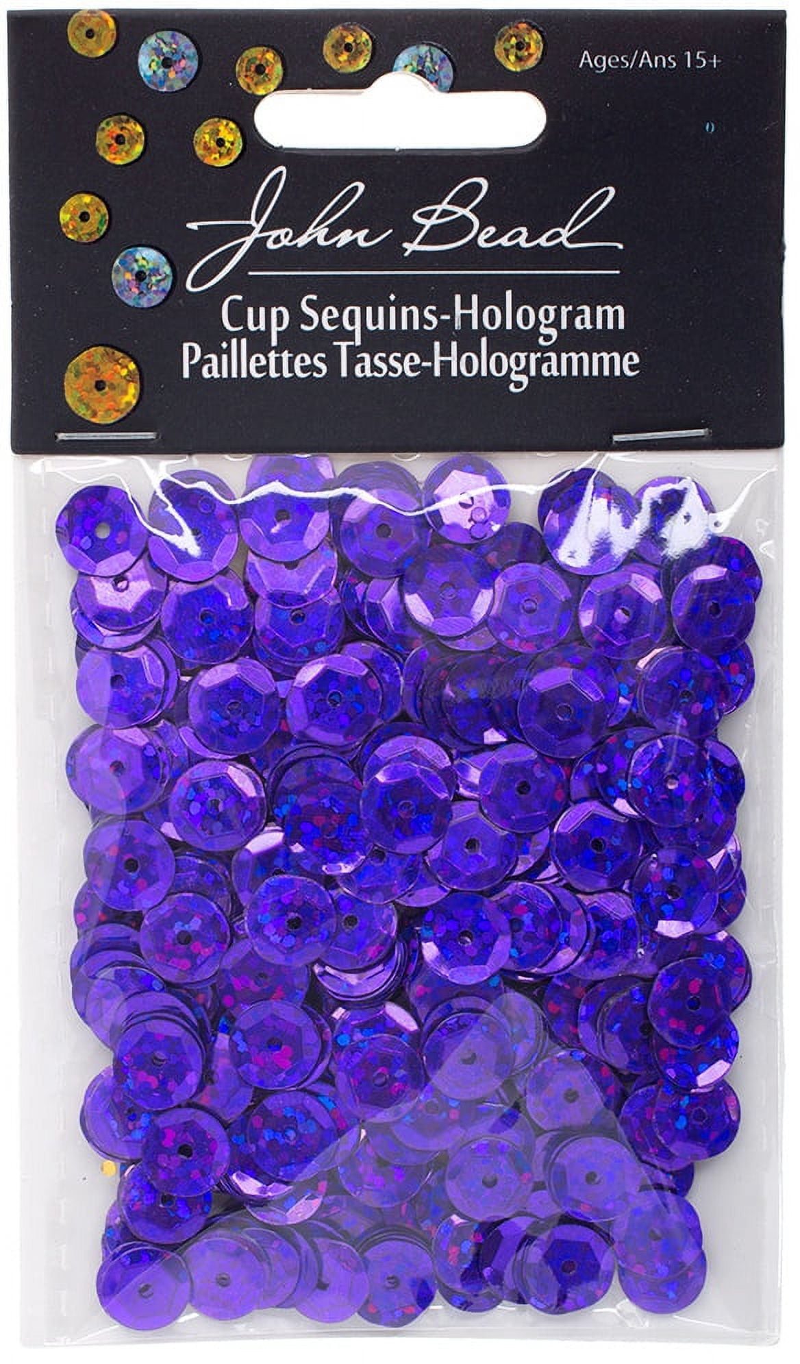 John Bead Round Sequins 8mm 850/Pkg-Purple - Walmart.com