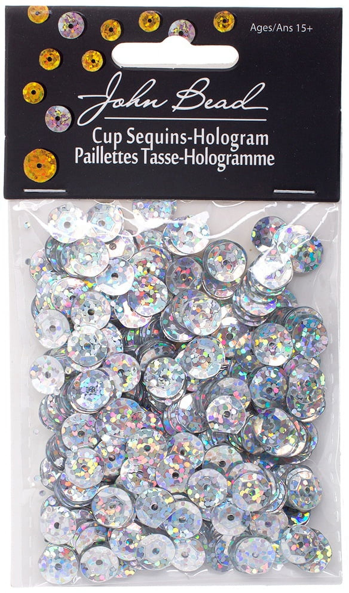 John Bead Round Sequins 8mm 850/Pkg-Silver - Walmart.com