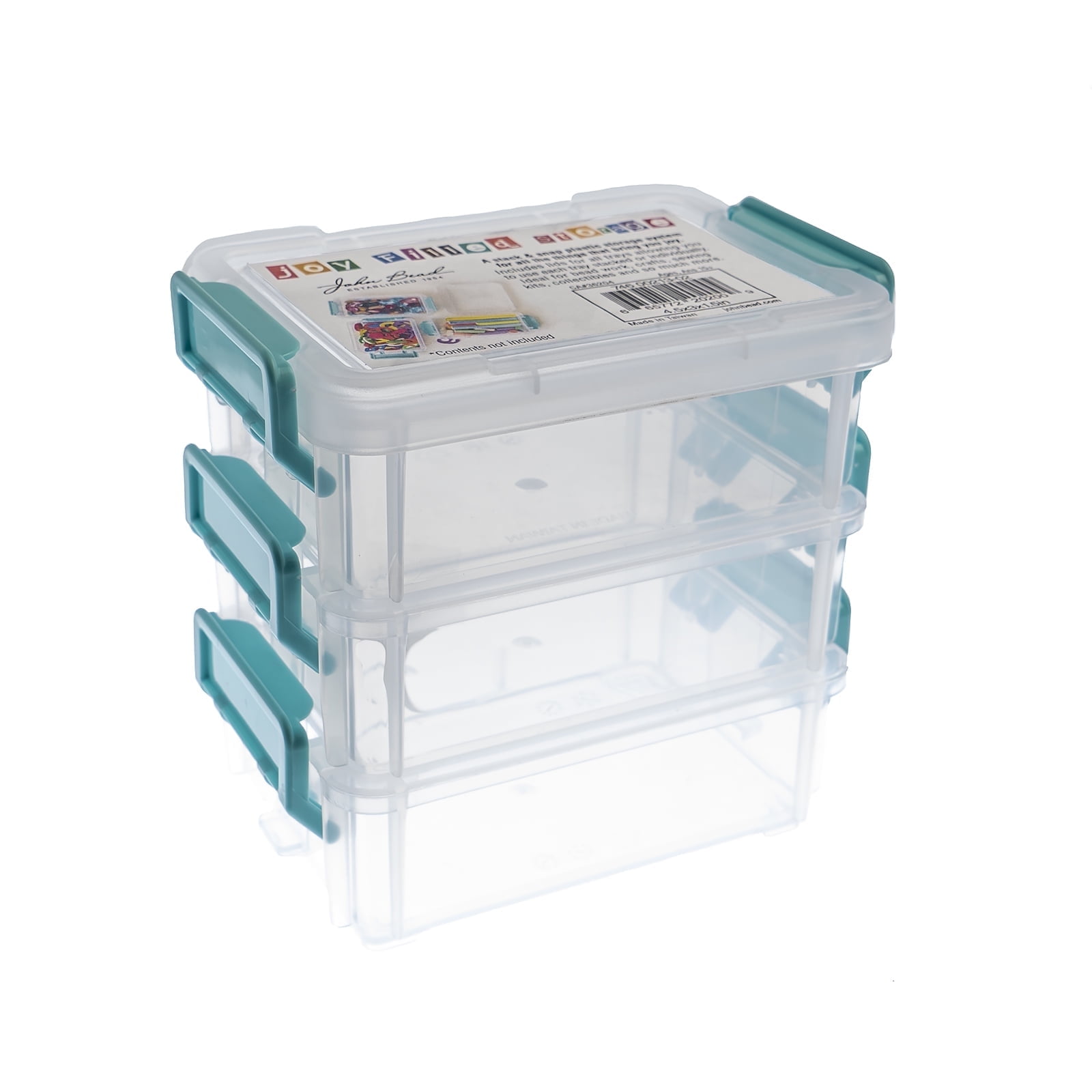 John Bead Stack and Snap Craft Storage Containers - 3 Layers, 1-1/2"H x ...