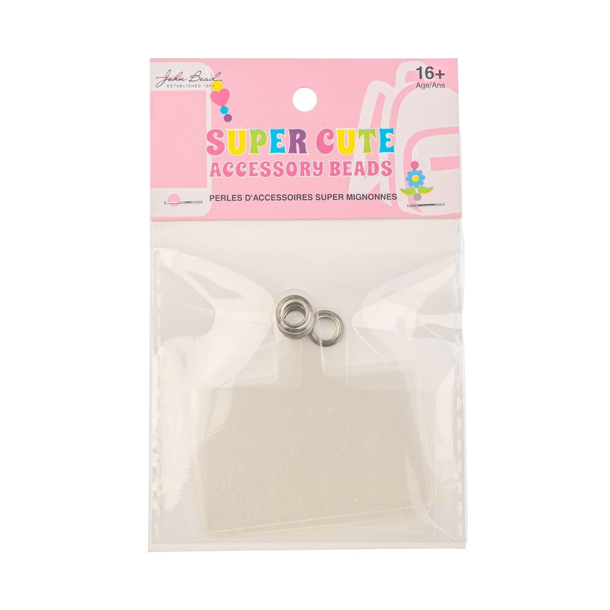 John Bead Super Cute Clear Plastic Cell Phone Inserts for Phone Strap ...