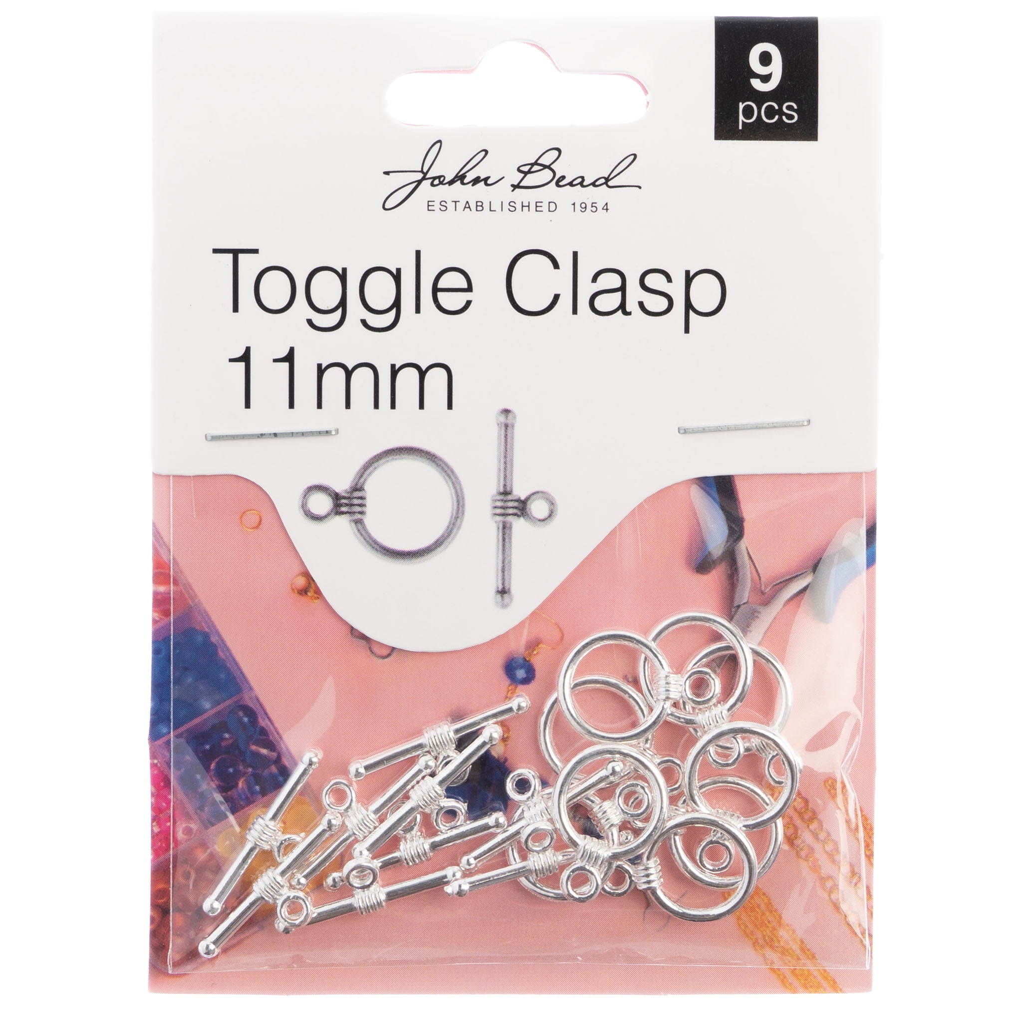 John Bead Toggle Clasp 11mm 9/Pkg-Pewter - Walmart.com