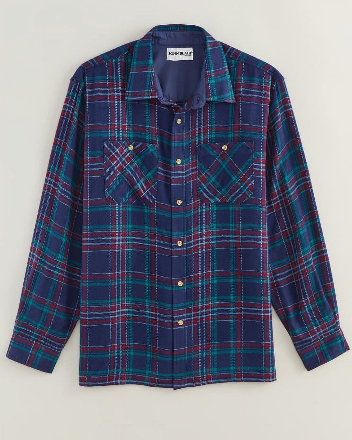 Blair Mens John Blair Classic Flannel Shirt - Walmart Business Supplies