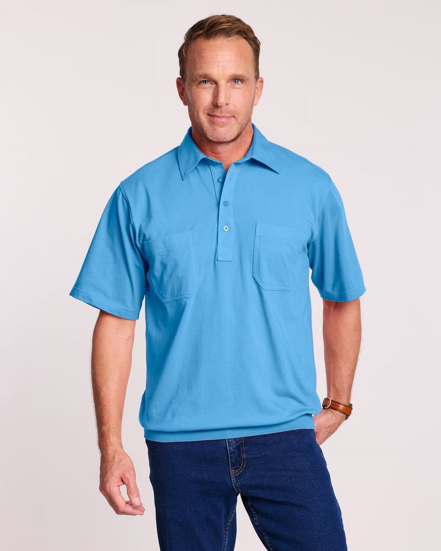 Blair Mens John Blair Short-Sleeve Banded-Bottom Polo - Walmart.com