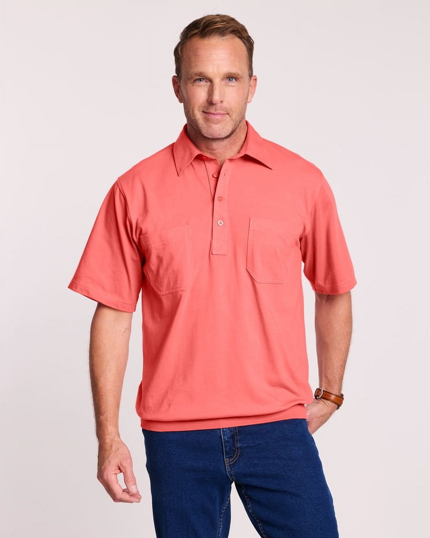 Blair Mens John Blair Short-Sleeve Banded-Bottom Polo - Walmart.com