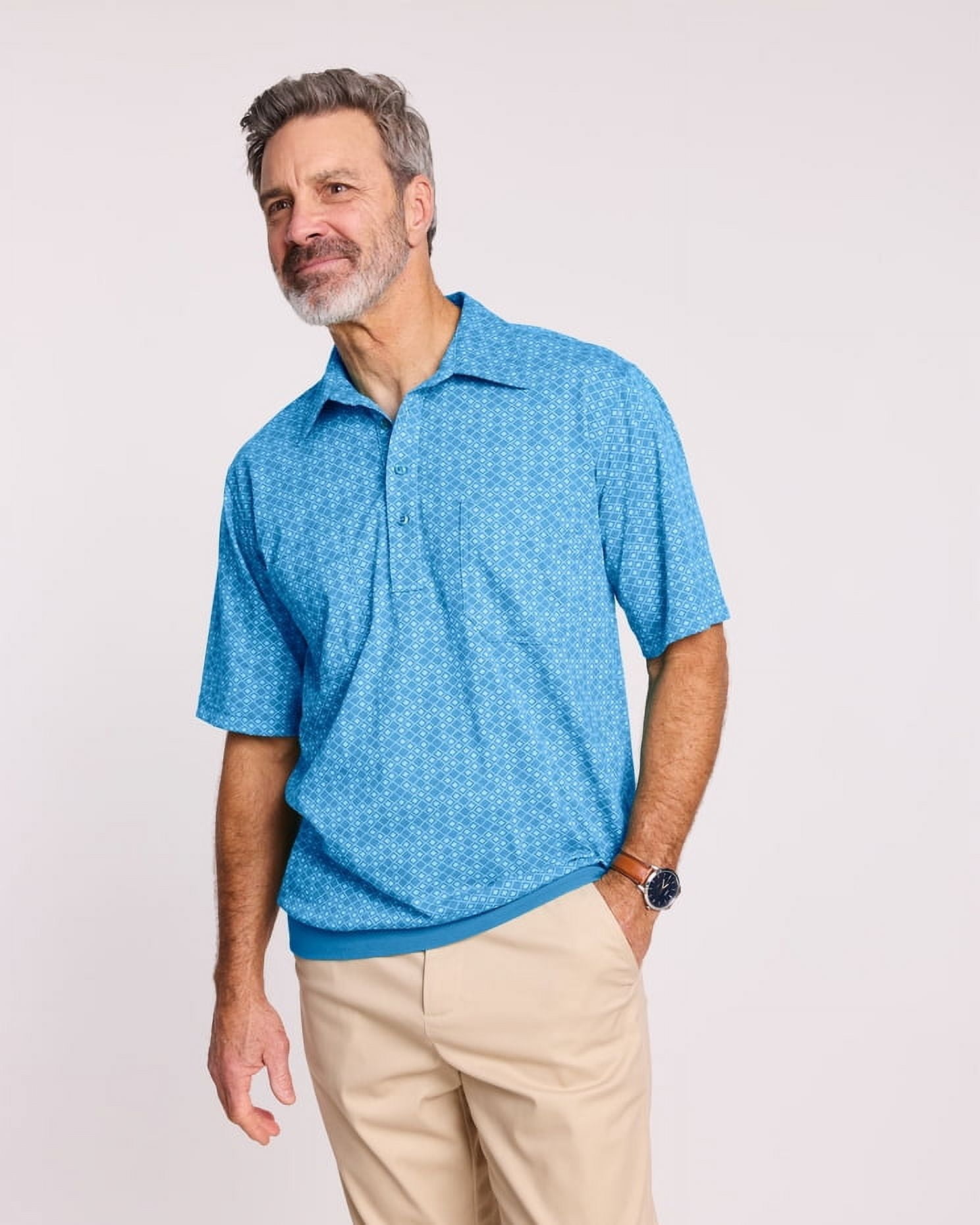 John Blair Short-Sleeve Banded-Bottom Polo - Walmart.com