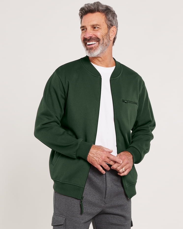 John Blair Supreme Fleece Baseball Jacket - Walmart.com
