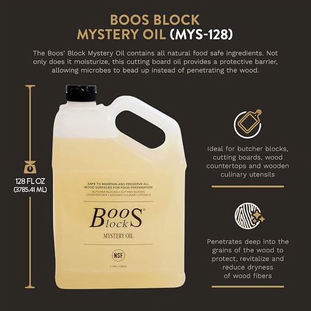 John Boos 128-Ounce Boos Block Mystery Oil Maintenance Care for Wood ...