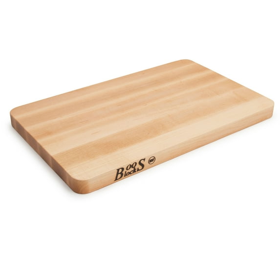 John Boos Durable Wooden Kitchen Chop-N-Slice Cutting Board, Maple with ...