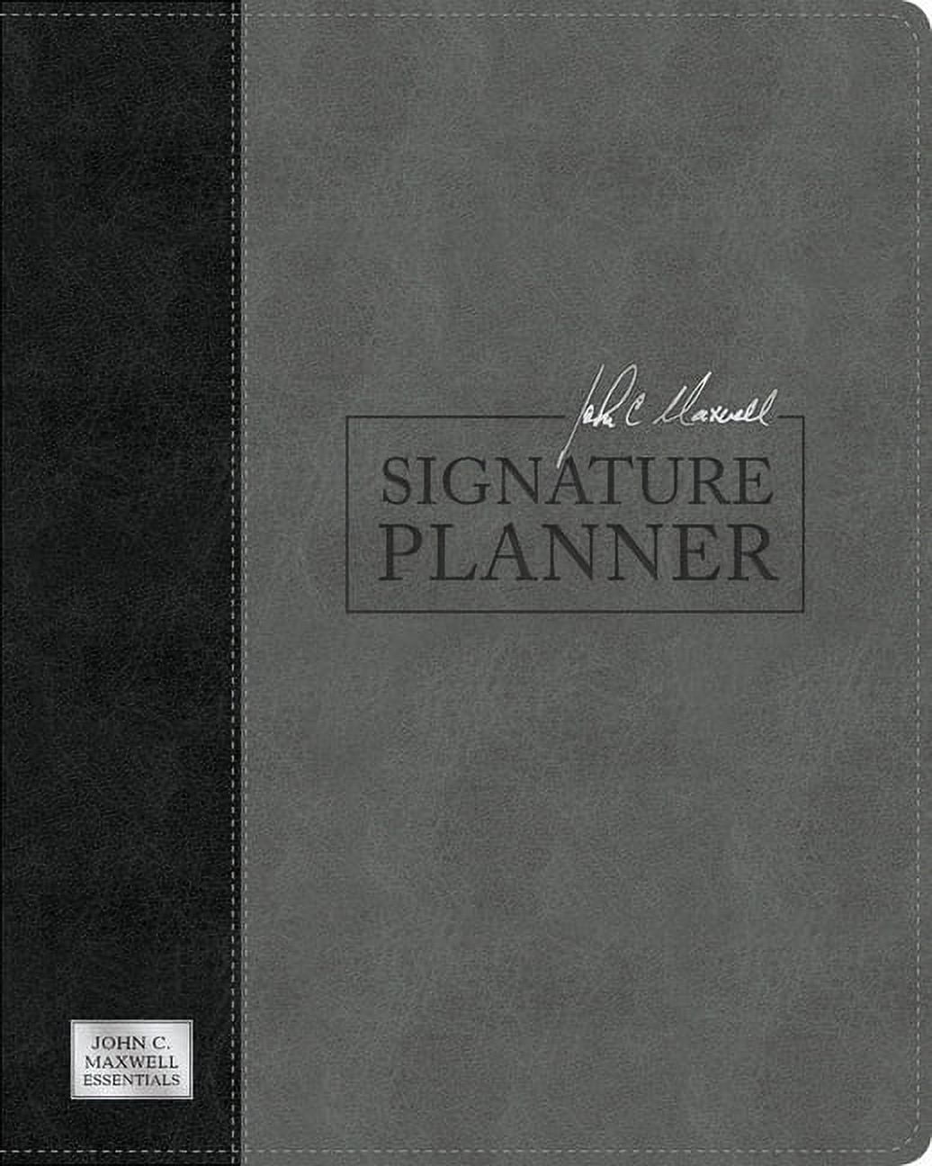 John C. Maxwell Signature Planner---Soft Leather-Look, Gray/Black ...