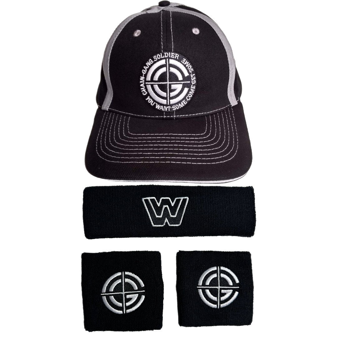 John Cena Black & White Chain Gang Soldier Baseball Hat Headband ...