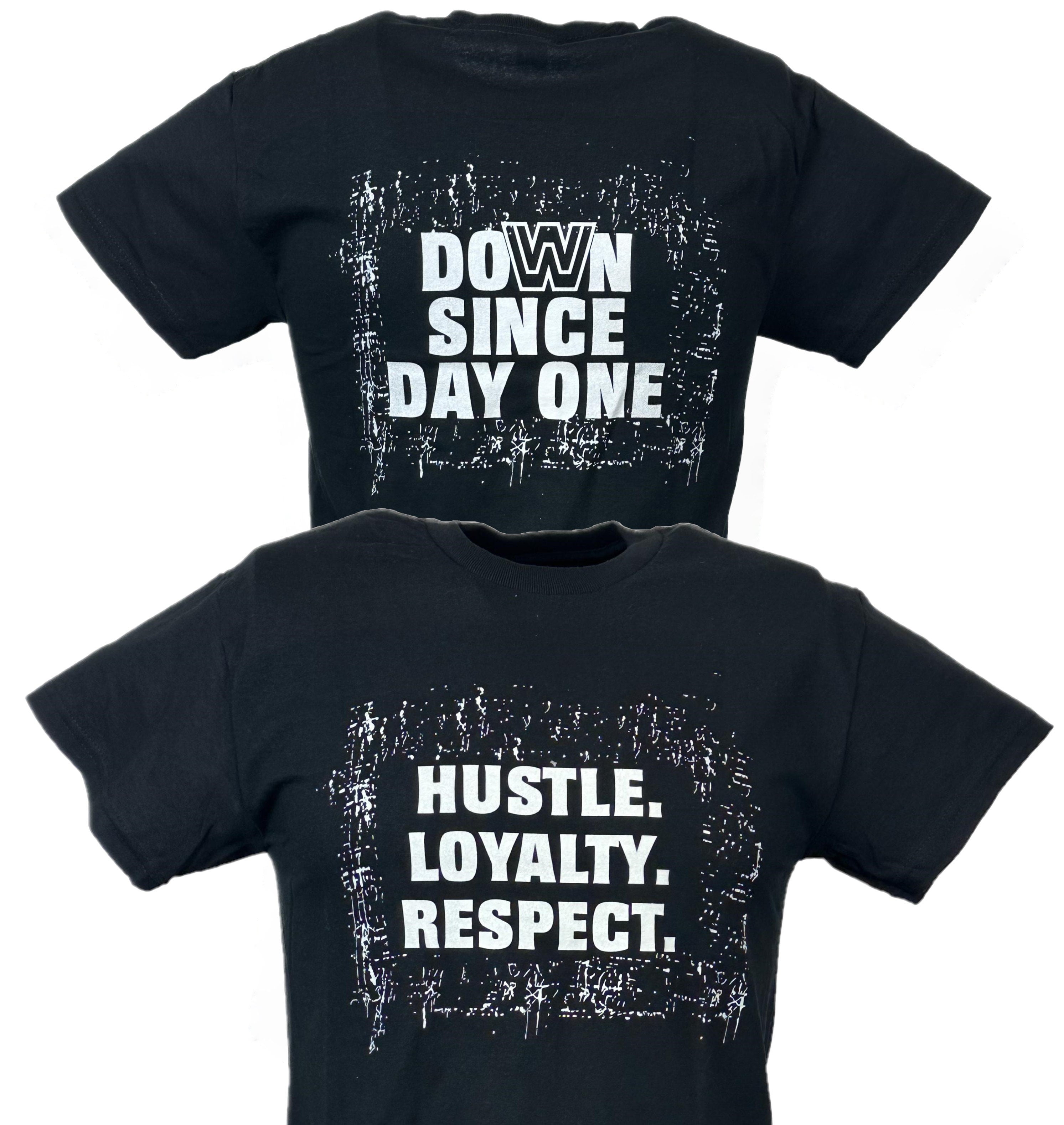 John Cena Down Since Day One Hustle Loyalty Respect Black T-shirt ...