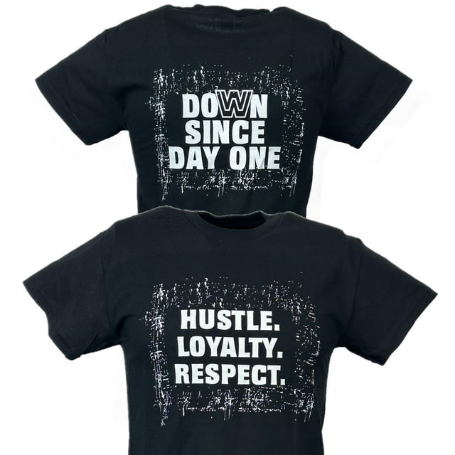 John Cena Down Since Day One Hustle Loyalty Respect Black T-shirt ...
