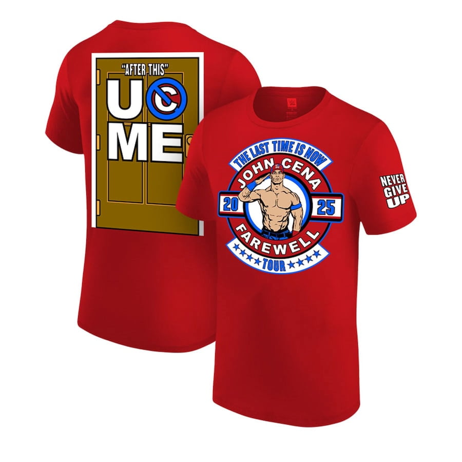 John Cena Farewell Tour T Shirt - Red - Mens T Shirt Tee Unisex, Color ...