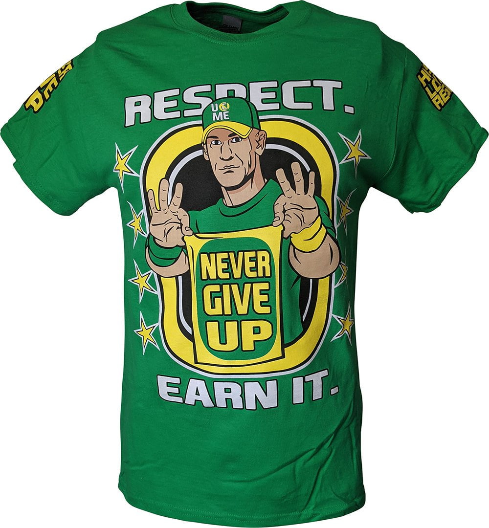 John Cena Green Yellow Earn The Day Mens T-shirt M - Walmart.com